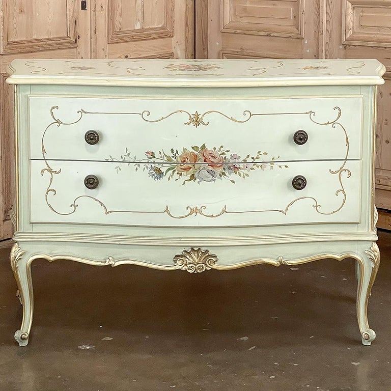 Antique Italian Painted Commode For Sale at 1stDibs