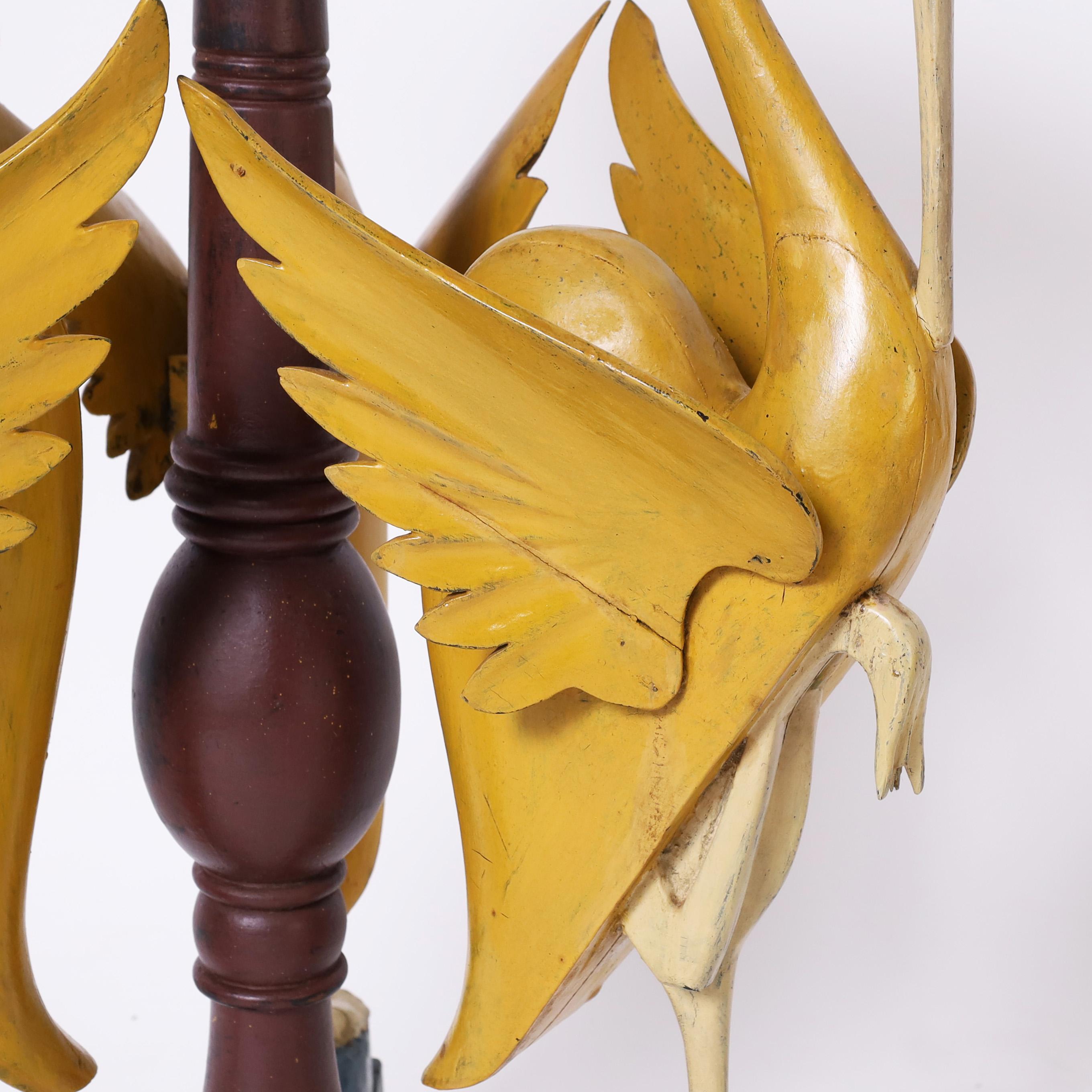 Antique Italian Painted Stork Stand or Table For Sale at 1stDibs