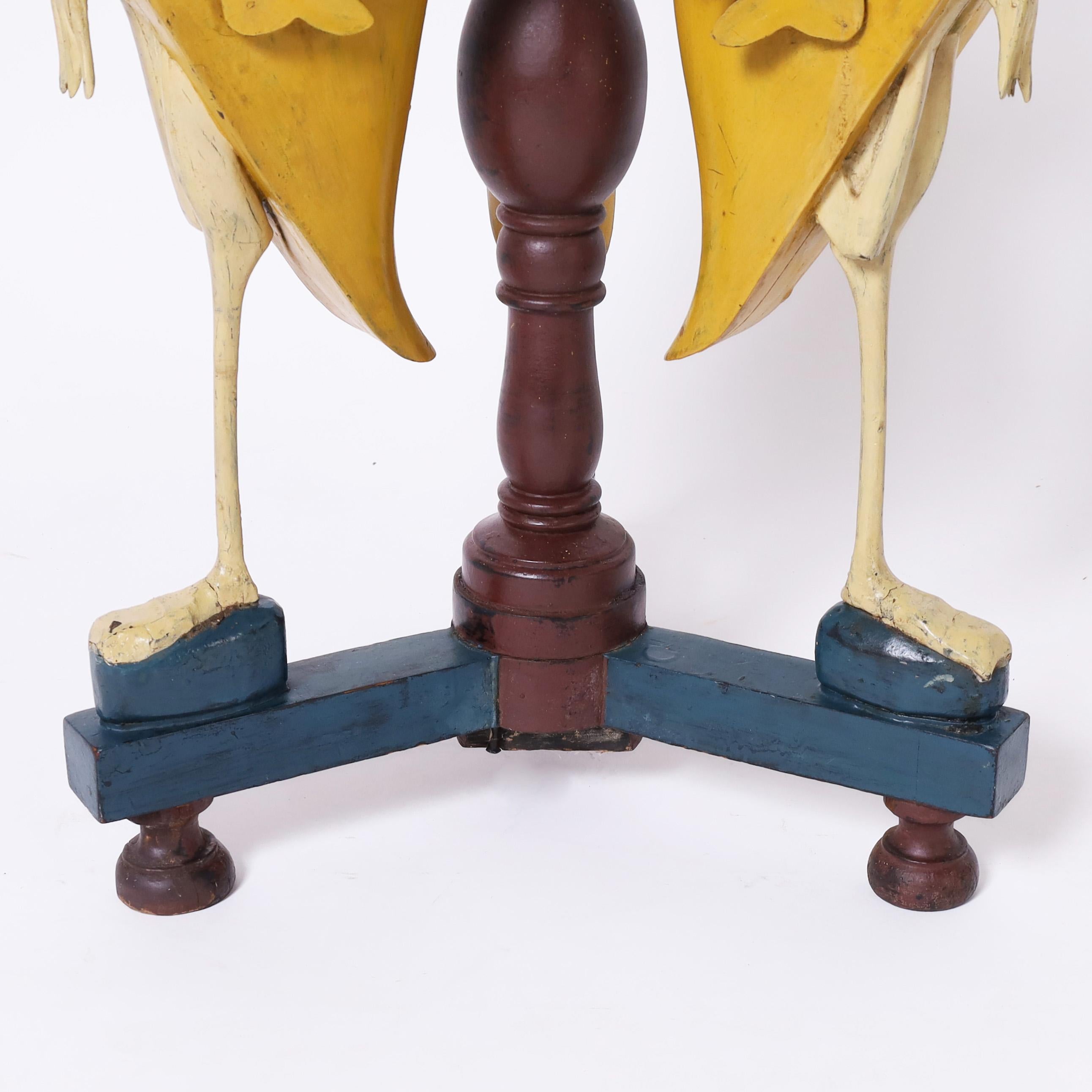 Antique Italian Painted Stork Stand or Table For Sale at 1stDibs