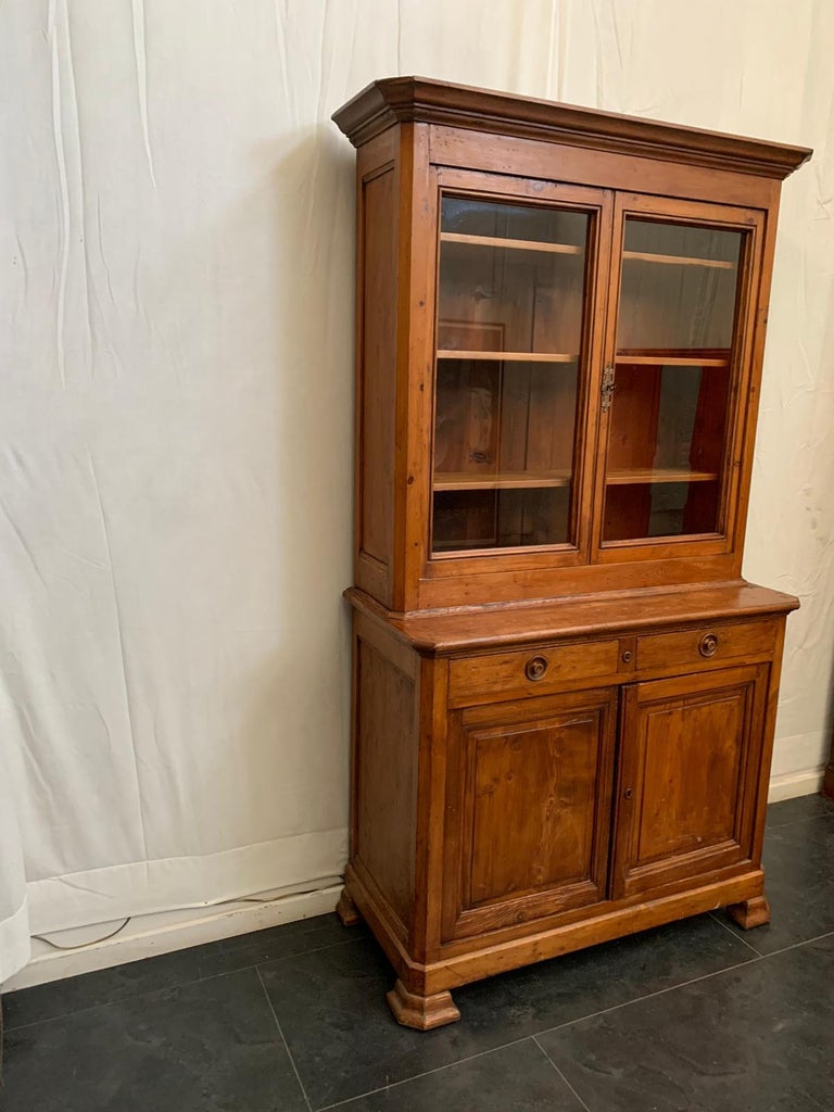 Antique Italian Pinewood Cabinet For Sale at 1stDibs