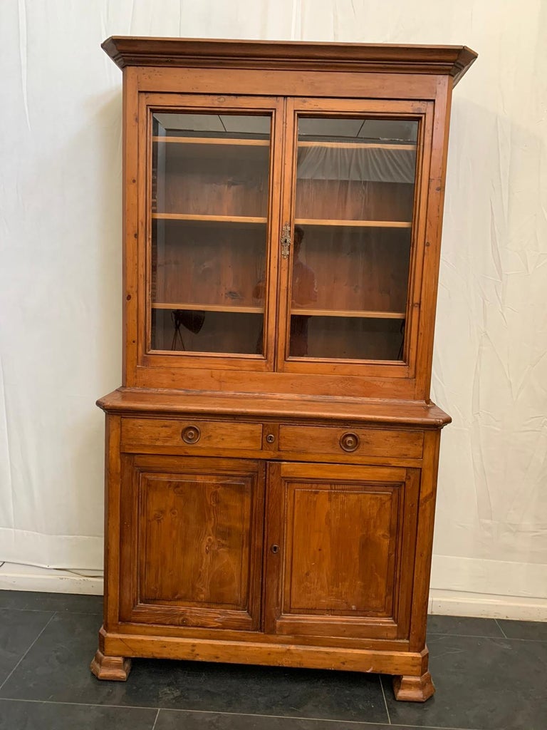 Antique Italian Pinewood Cabinet For Sale at 1stDibs