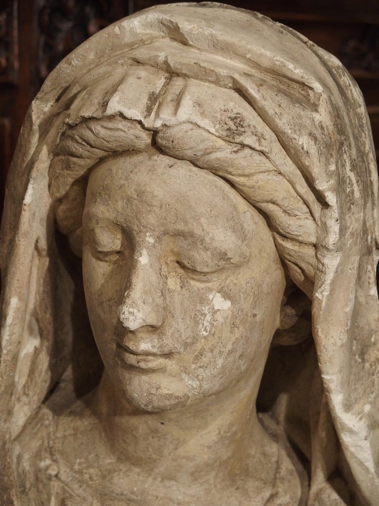Antique Italian Plaster Bust of a Woman, circa 1890 For Sale at 1stDibs