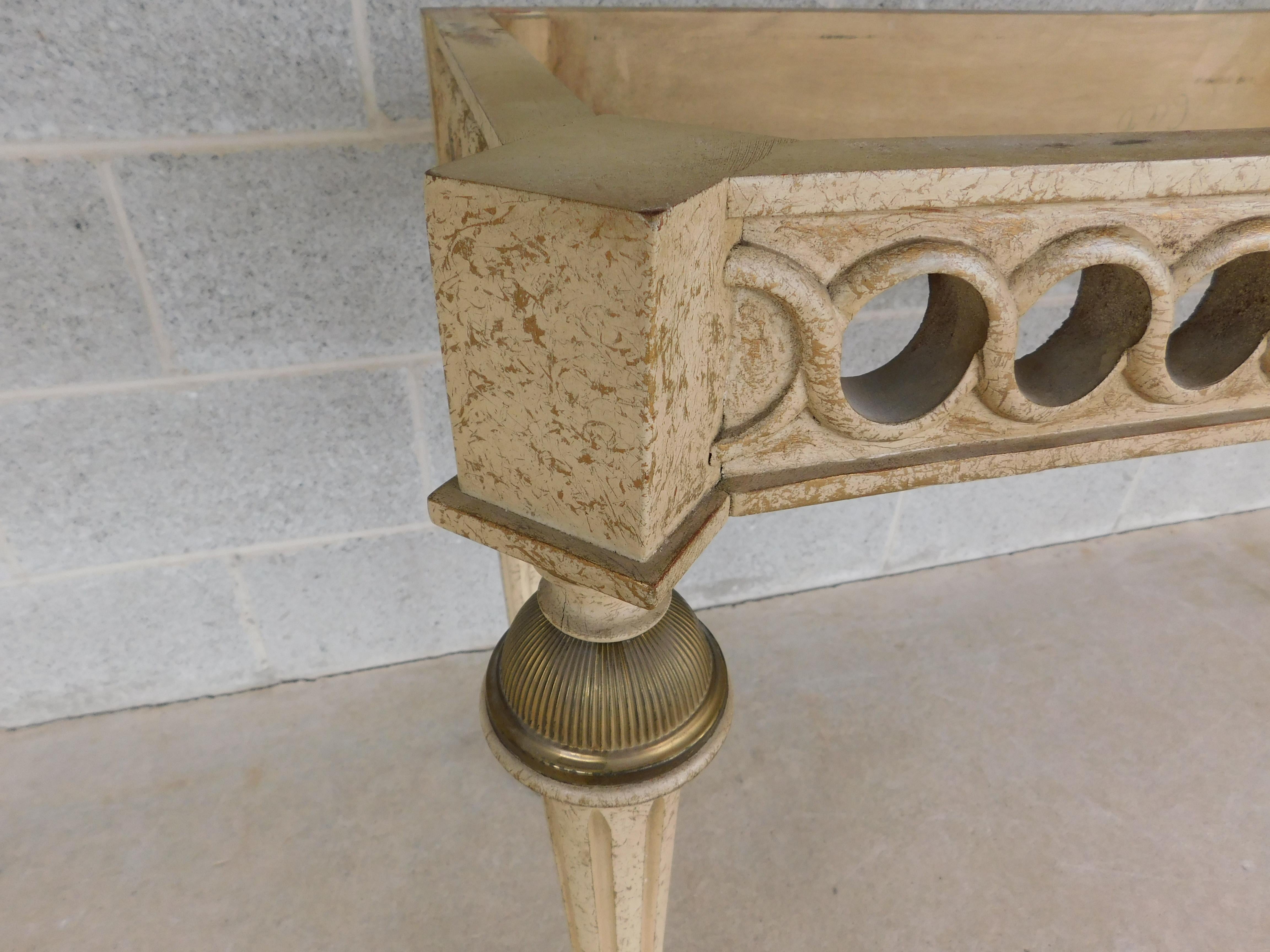 Antique Italian Regency Style Marble Top Console Table at 1stDibs