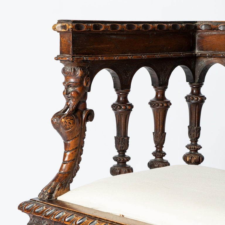 Antique Italian Renaissance Carved Folk Art Armchair, 19th Century For ...