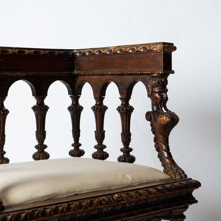 Antique Italian Renaissance Carved Folk Art Armchair, 19th Century For ...