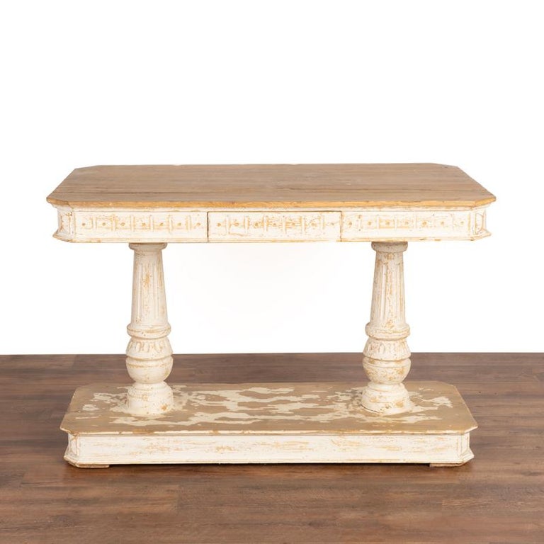Antique Italian Renaissance Style 4' Console Entryway Table with Drawer ...