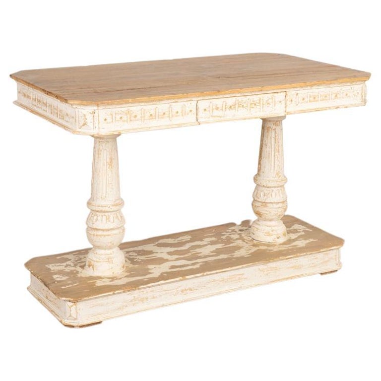 Antique Italian Renaissance Style 4' Console Entryway Table with Drawer ...