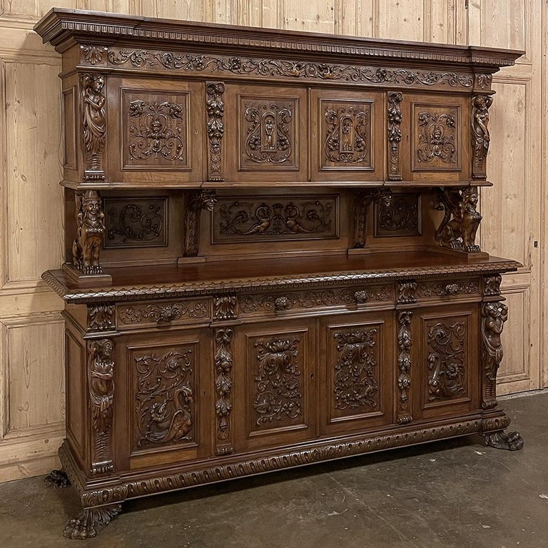 Antique Italian Renaissance Two-Piece Bar, Counter in Walnut For Sale ...