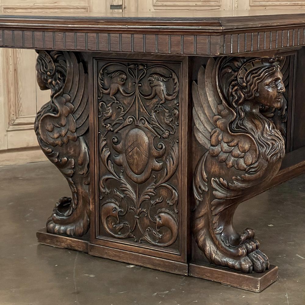Antique Italian Renaissance Walnut Dining Table For Sale at 1stDibs