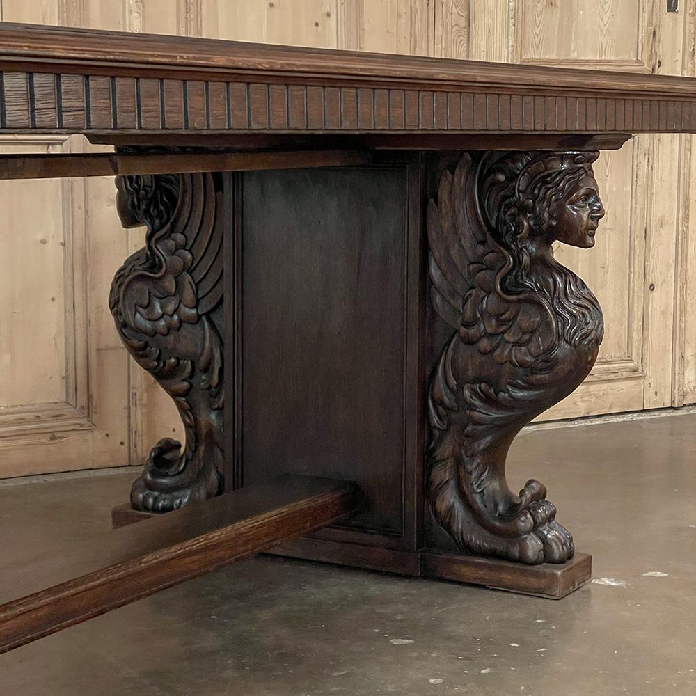 Antique Italian Renaissance Walnut Dining Table For Sale at 1stDibs
