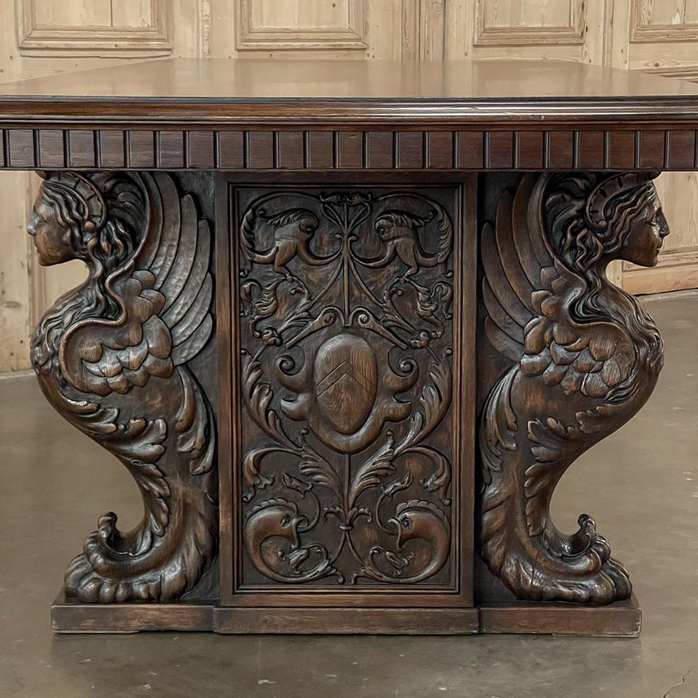 Antique Italian Renaissance Walnut Dining Table For Sale at 1stDibs