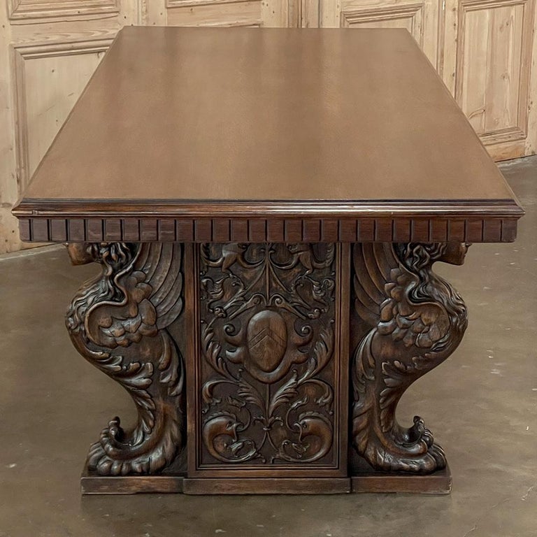 Antique Italian Renaissance Walnut Dining Table For Sale at 1stDibs