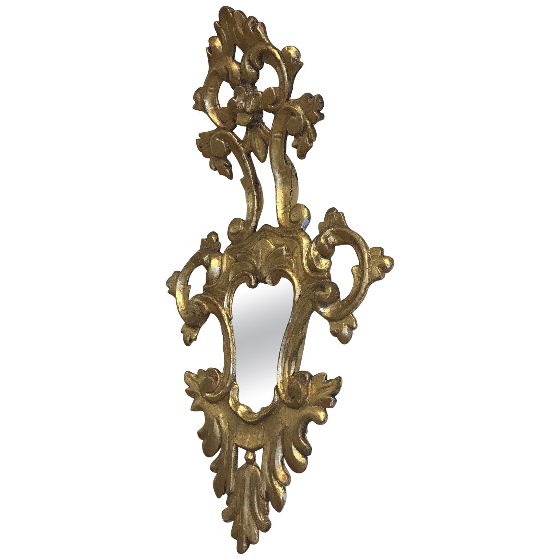 Antique Italian Rococo Style Hand-Carved Wood Gilded and White Arched ...