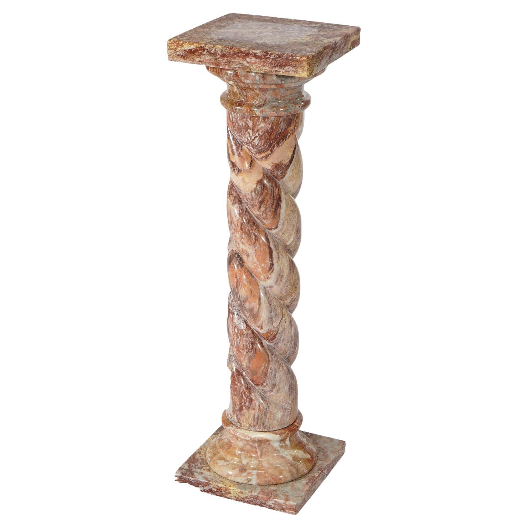 Antique French Empire Rouge Marble Sculpture Display Pedestal, circa ...
