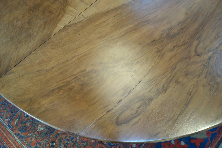 Italian Rustic Tuscan Farmhouse Walnut Round Table Circa 1860 at 1stDibs