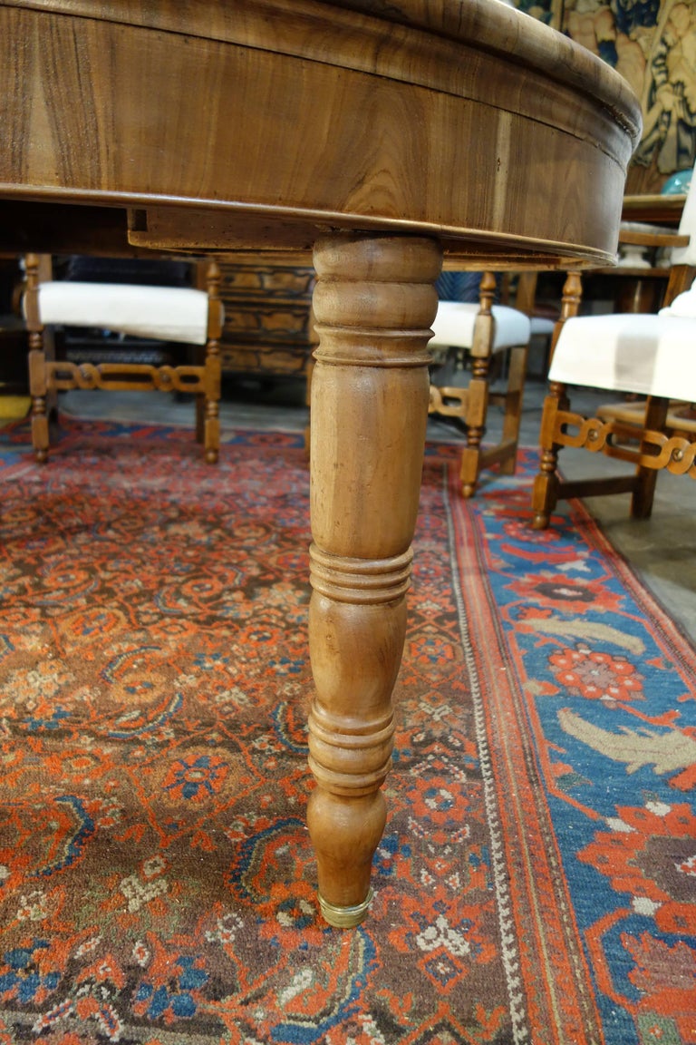Italian Rustic Tuscan Farmhouse Walnut Round Table Circa 1860 at 1stDibs