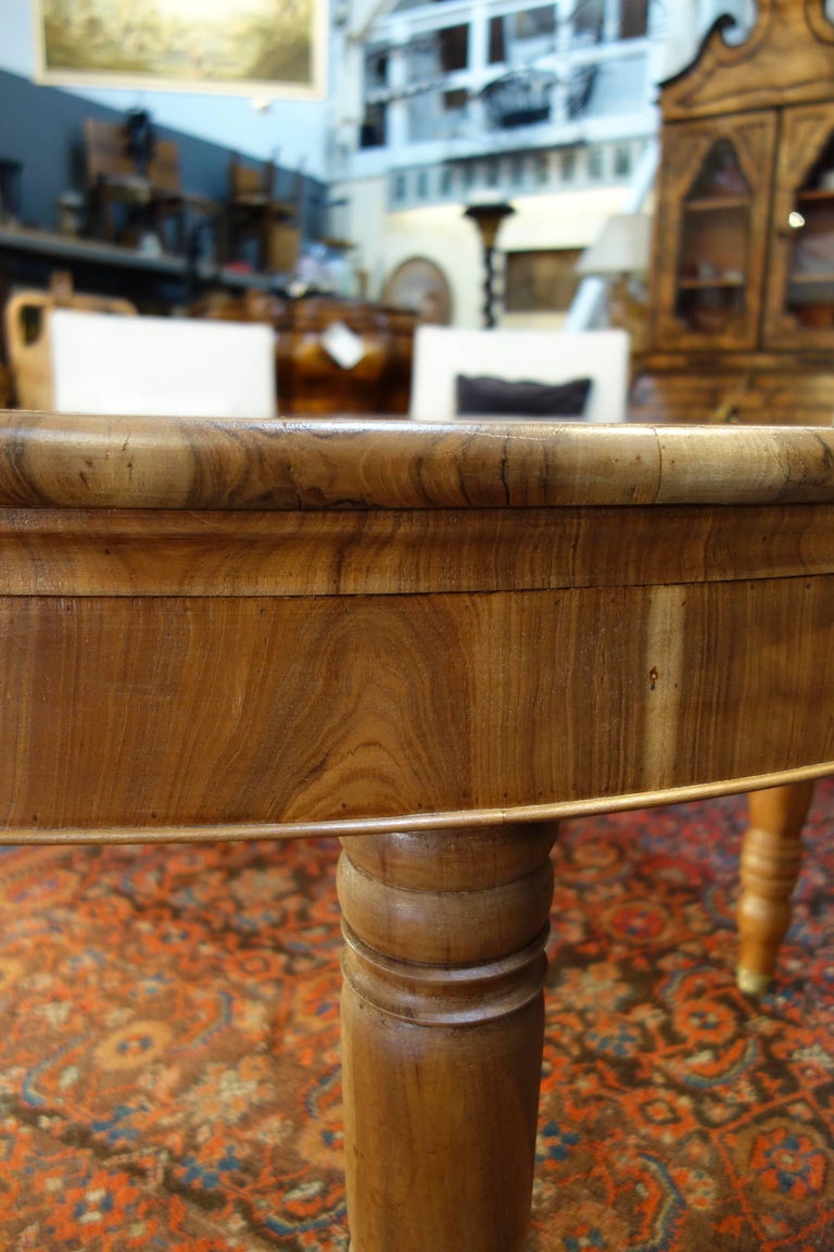 Italian Rustic Tuscan Farmhouse Walnut Round Table Circa 1860 at 1stDibs