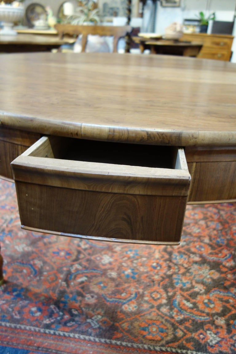 Italian Rustic Tuscan Farmhouse Walnut Round Table Circa 1860 at 1stDibs