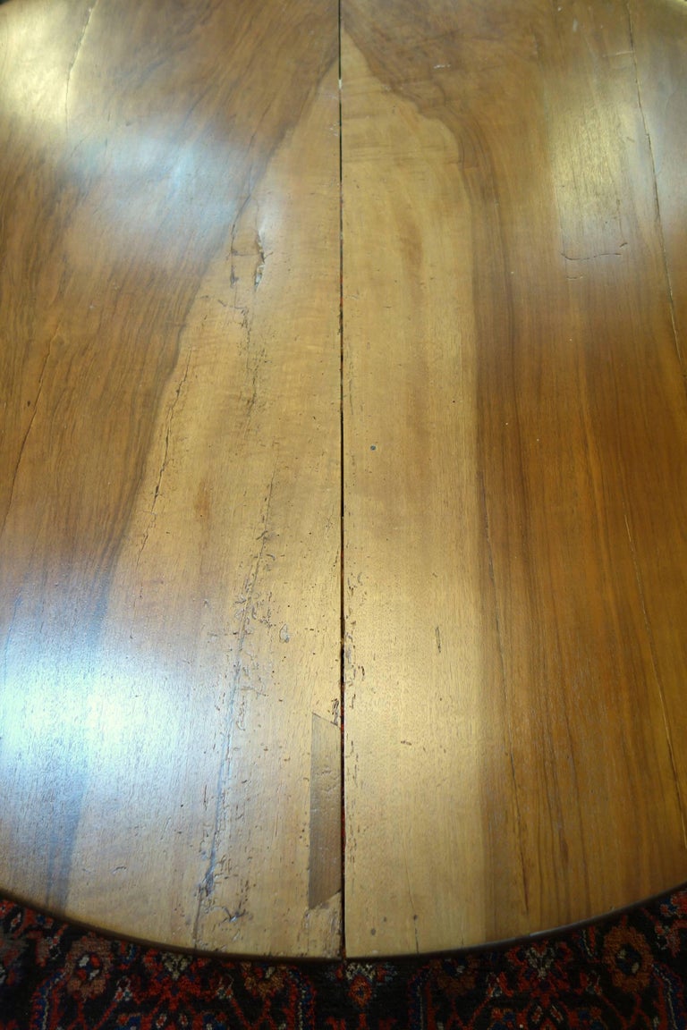 Italian Rustic Tuscan Farmhouse Walnut Round Table Circa 1860 at 1stDibs