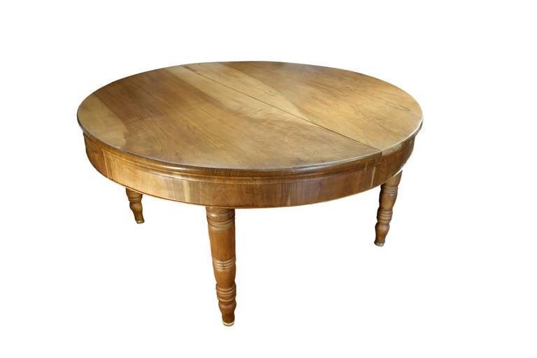 Italian Rustic Tuscan Farmhouse Walnut Round Table Circa 1860 at 1stDibs