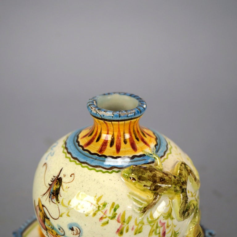 Antique Italian Soft Paste Porcelain Certosa Di Firenze Frog and Snake ...
