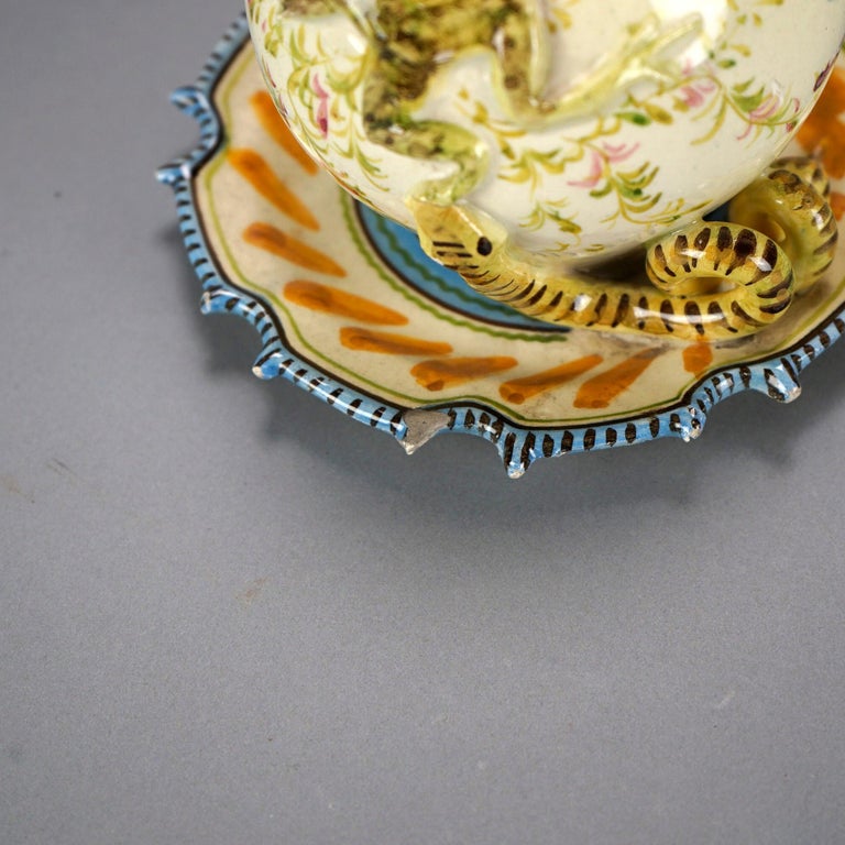 Antique Italian Soft Paste Porcelain Certosa Di Firenze Frog and Snake ...