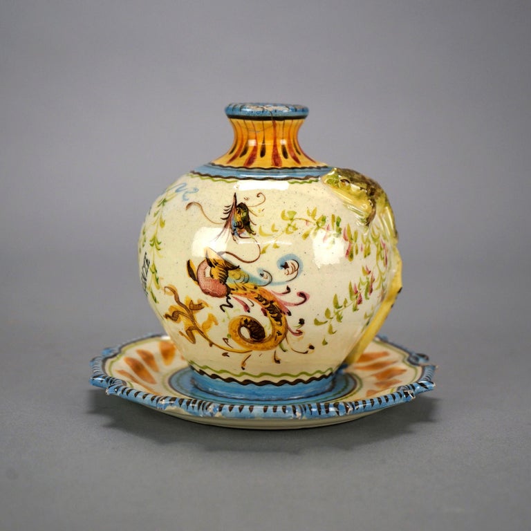 Antique Italian Soft Paste Porcelain Certosa Di Firenze Frog and Snake ...