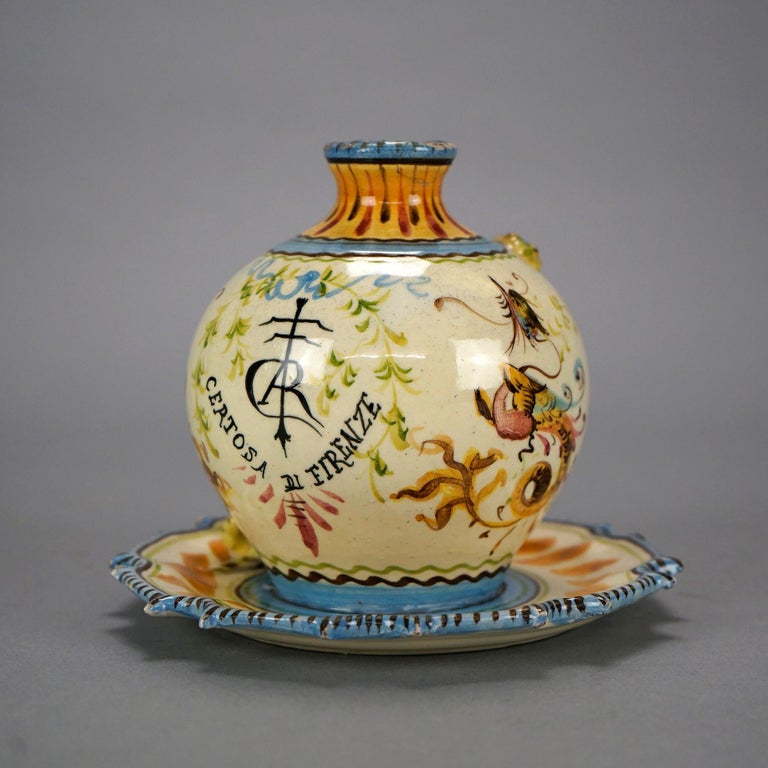 Antique Italian Soft Paste Porcelain Certosa Di Firenze Frog and Snake ...
