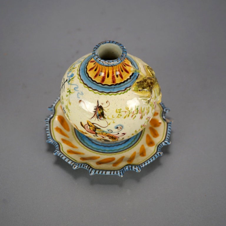 Antique Italian Soft Paste Porcelain Certosa Di Firenze Frog and Snake ...