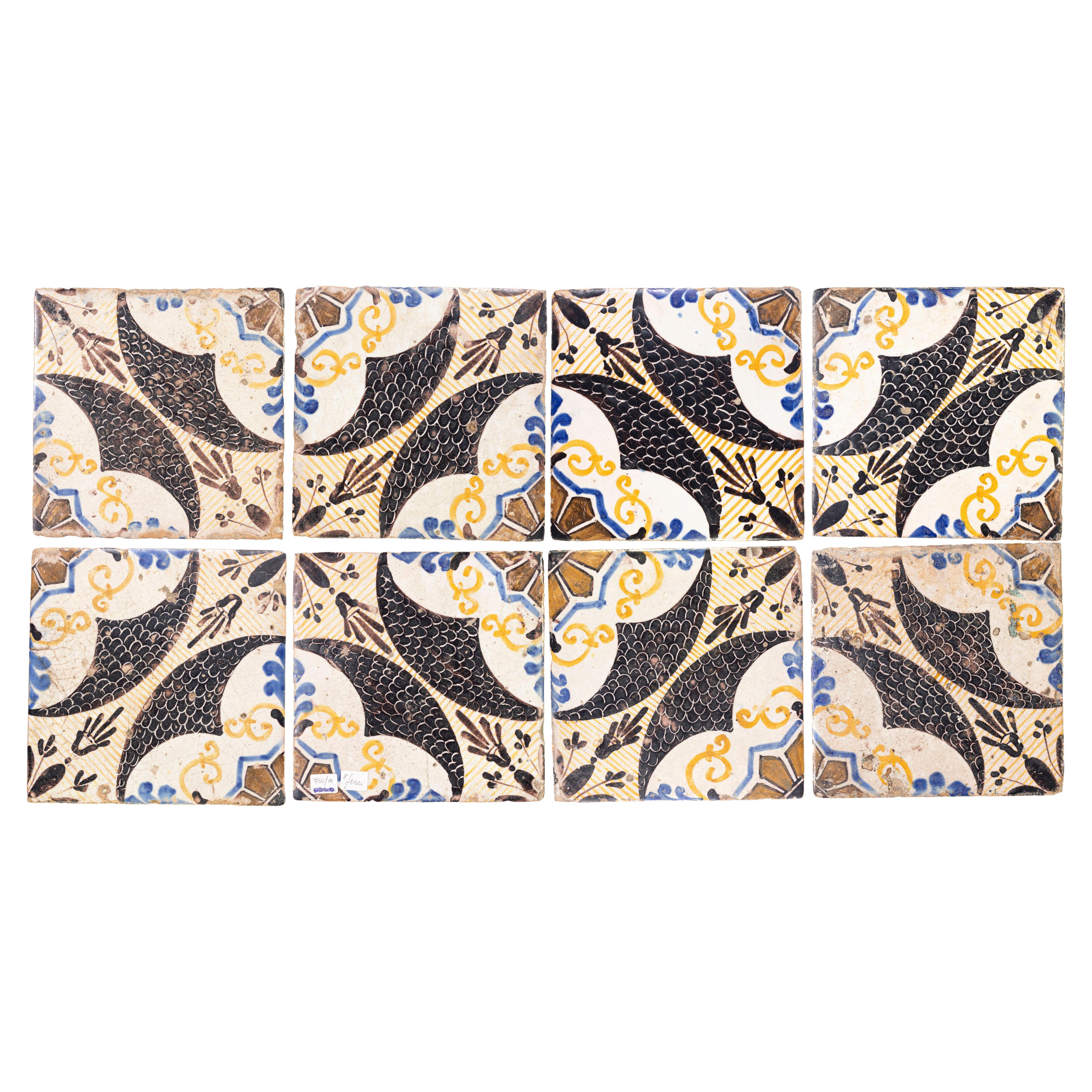 Antique Italian Tiles Panel For Sale at 1stDibs