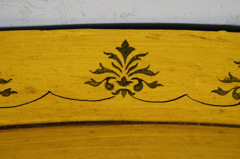 Antique Italian Toleware French Provincial Toile Tray Oval Lithograph ...