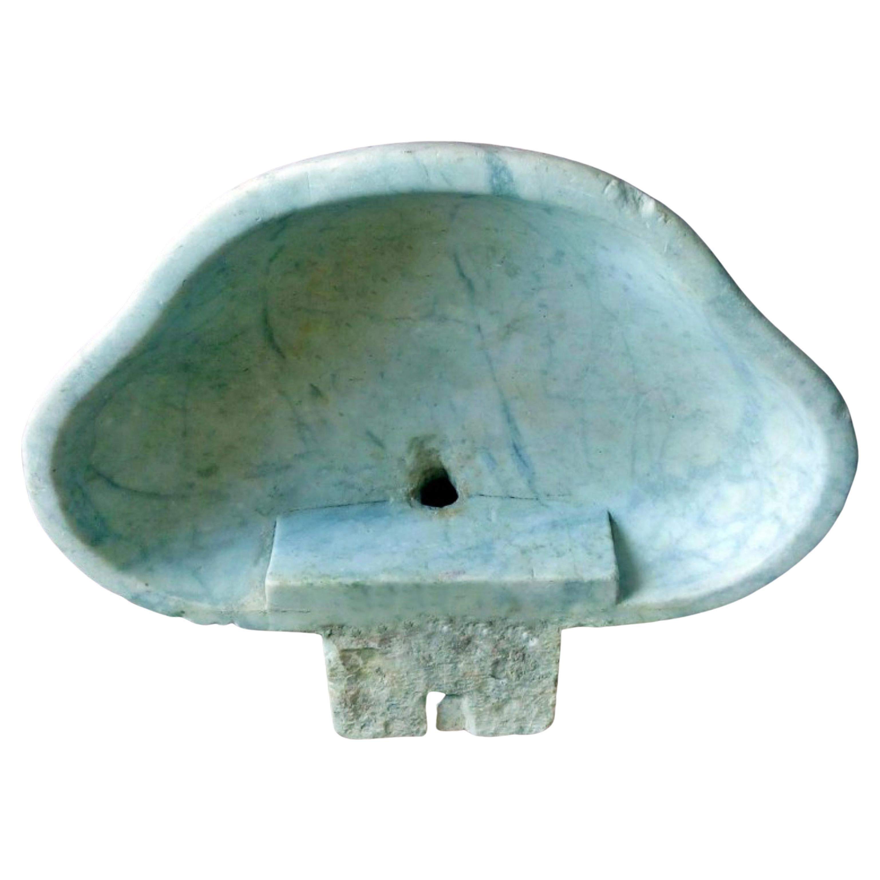 Antique French 18th C Spectacular Walnut Bathroom Vanity with Thick ...