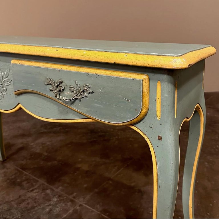 Antique Italian Tuscan Painted Sofa Table ~ Console For Sale at 1stDibs