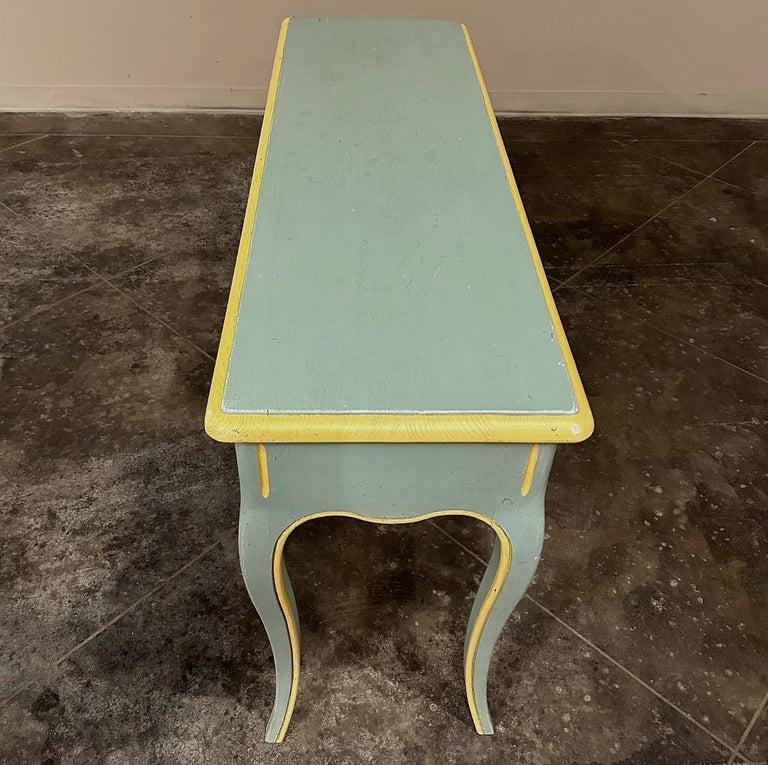 Antique Italian Tuscan Painted Sofa Table ~ Console For Sale at 1stDibs