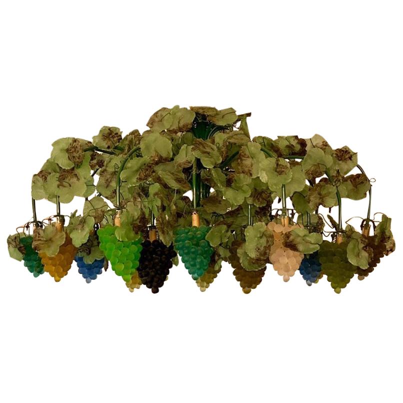Fabulous Murano Grape Cluster Chandelier at 1stDibs