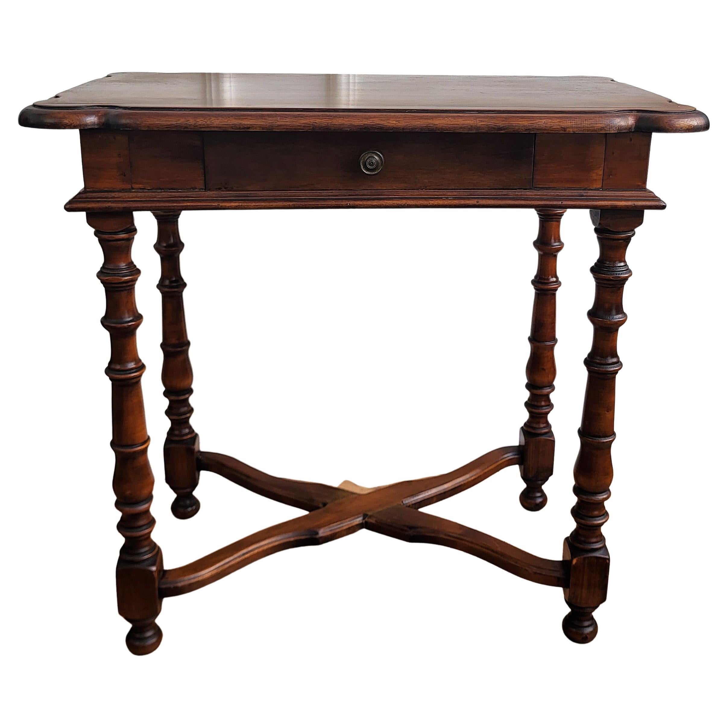 Italian Walnut Renaissance Style Side Table with Carved Griffin Legs ...