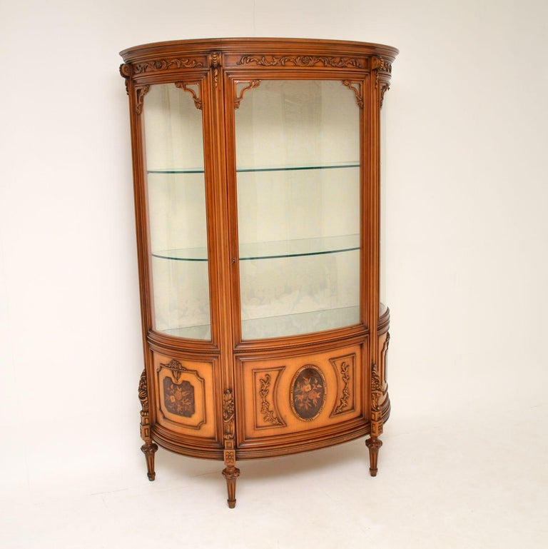 Antique Italian Walnut Display Cabinet at 1stDibs | italian display cabinet