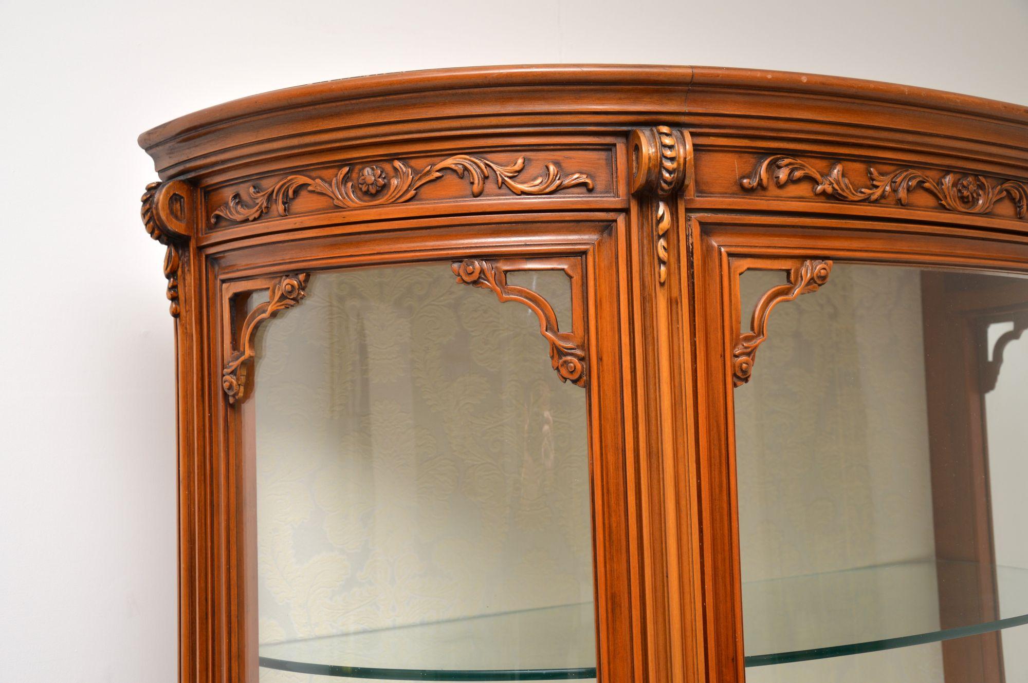 Antique Italian Walnut Display Cabinet at 1stDibs | italian display cabinet