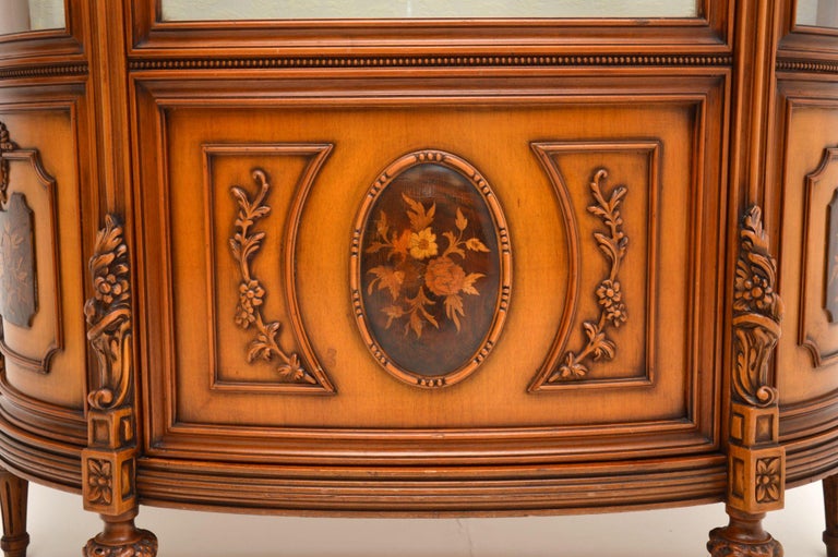 Antique Italian Walnut Display Cabinet at 1stDibs