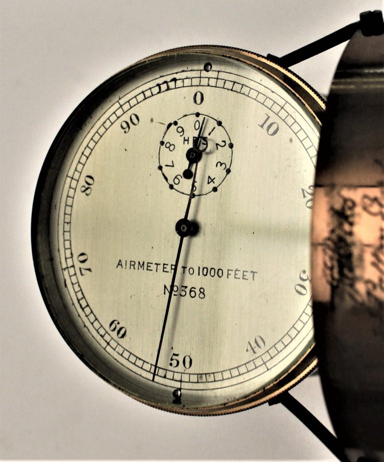 Antique J. Hicks London Brass Scientific Air Meter Instrument with ...