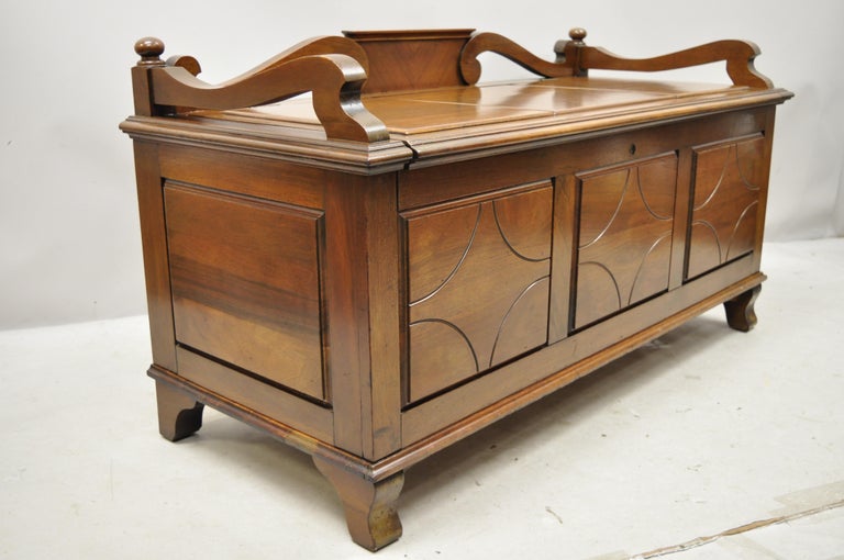 Antique Jacobean Depression Walnut Cedar Chest Blanket Chest Bench ...