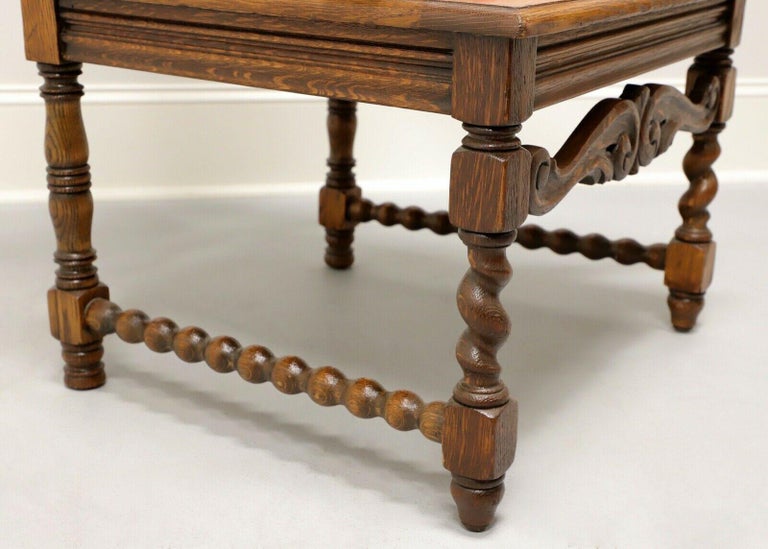 Antique Jacobean Style Carved Oak Open Armchair at 1stDibs