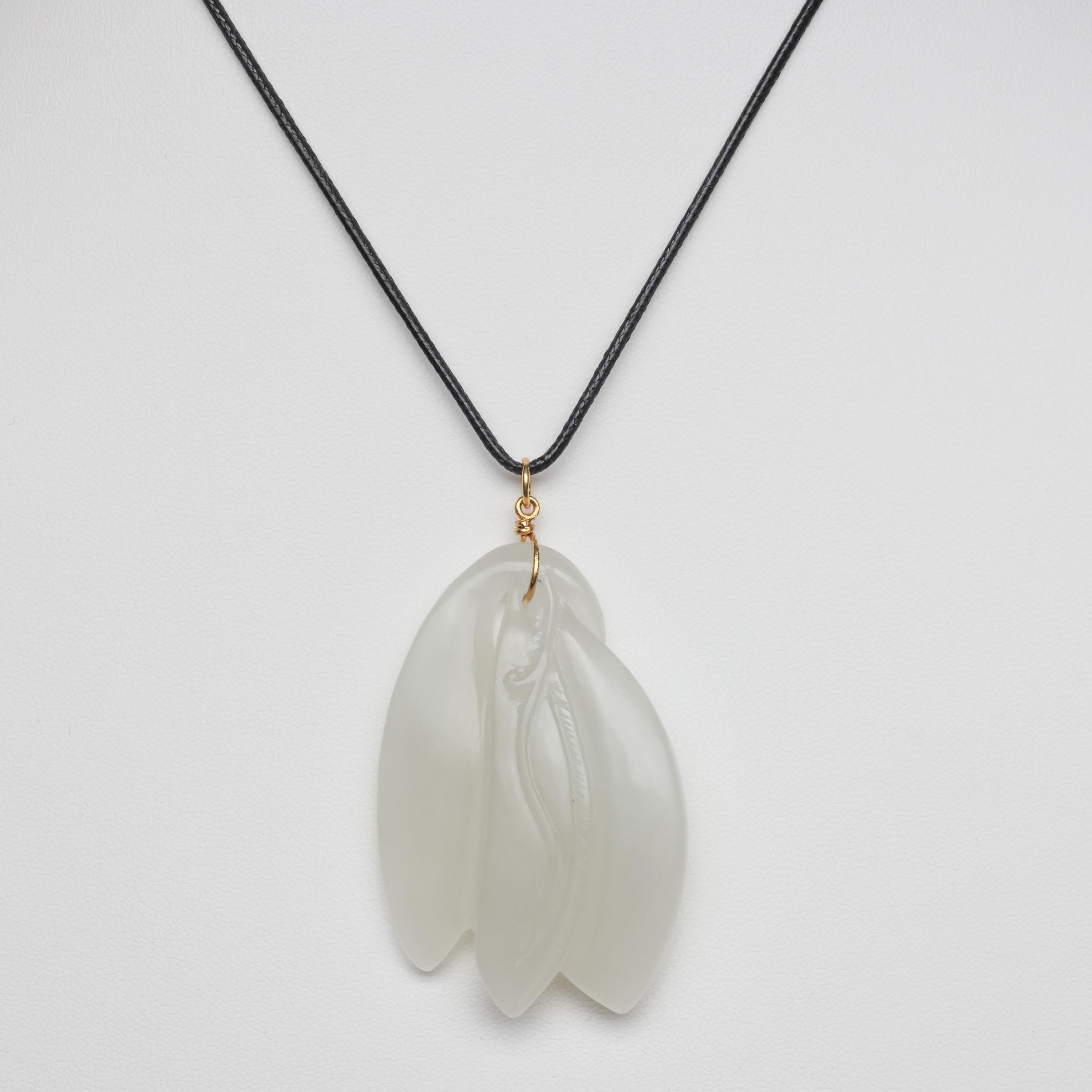 Mutton Fat White Nephrite Jade Pendant Certified For Sale at 1stDibs ...