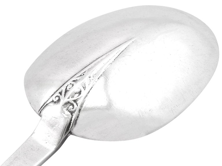 Antique Sterling Silver Trefid Rat Tail Pattern Spoons Circa 1680 For ...
