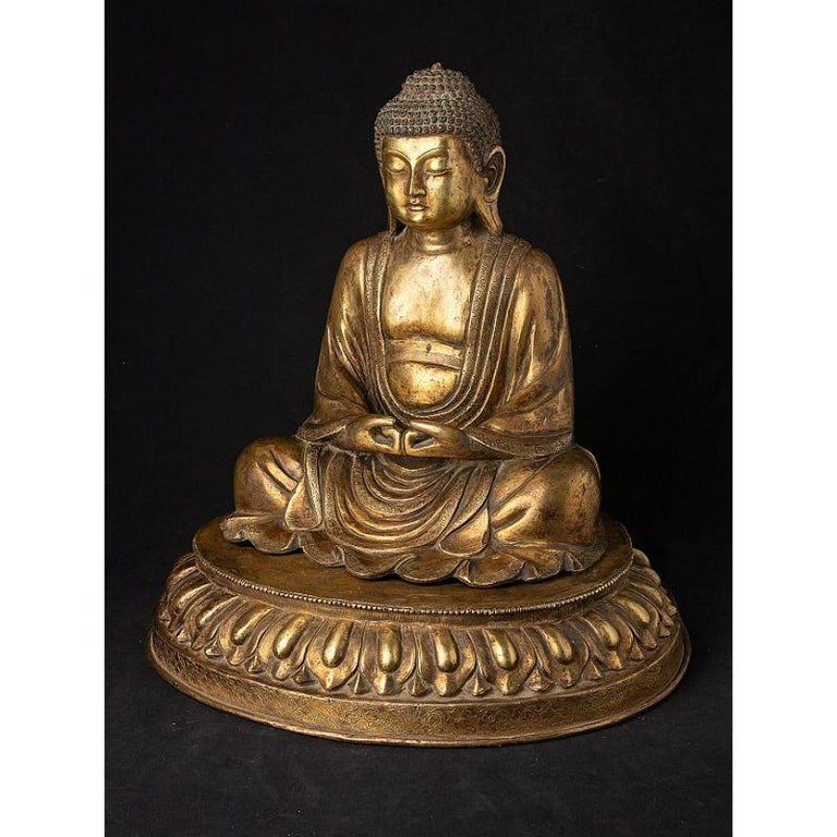 Antique Japanese Amida Buddha Statue from Japan For Sale at 1stDibs