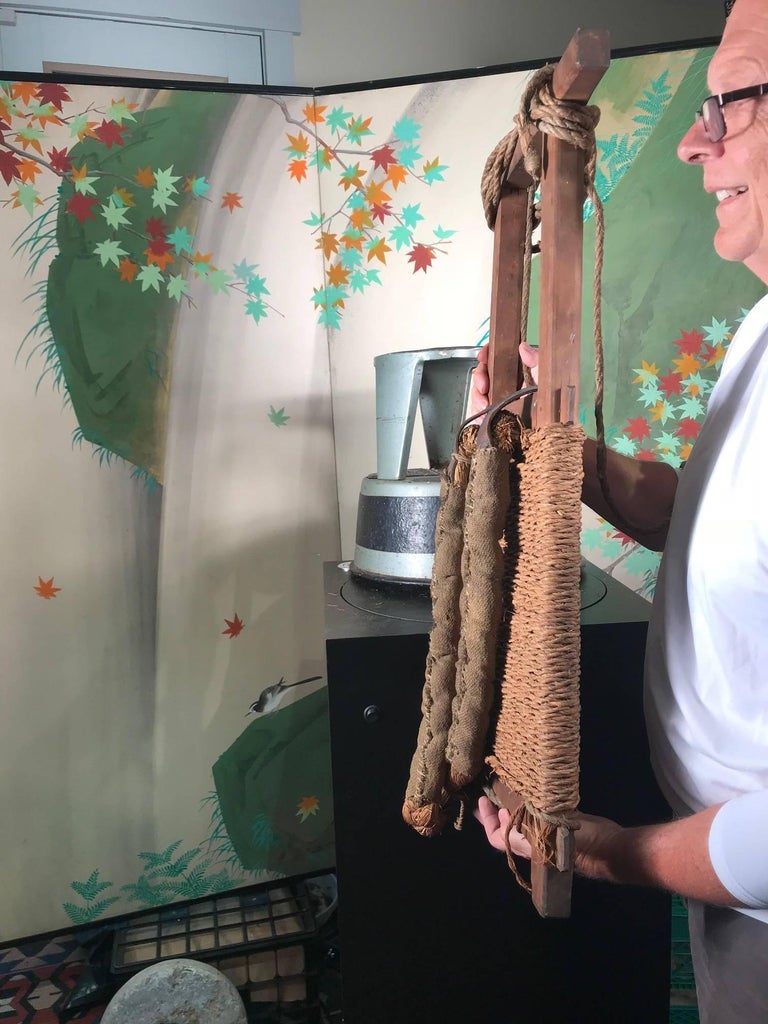 Antique Japanese Backpack Rare Vintage Relic Old Hardwood, Leather and ...