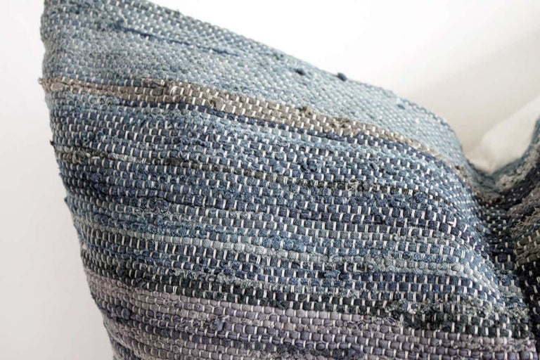 Antique Japanese Boro Indigo Pillow For Sale at 1stDibs