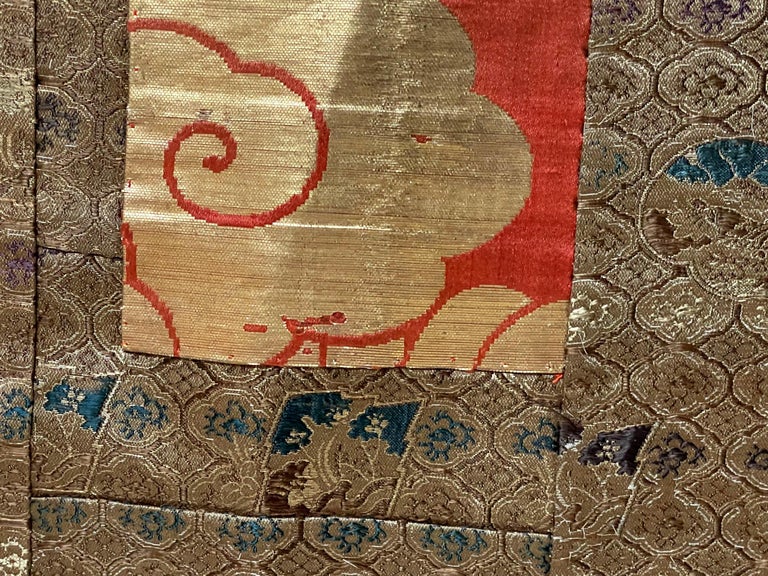 Antique Japanese Brocade Kesa Monk's Robe Meiji Period For Sale at 1stDibs