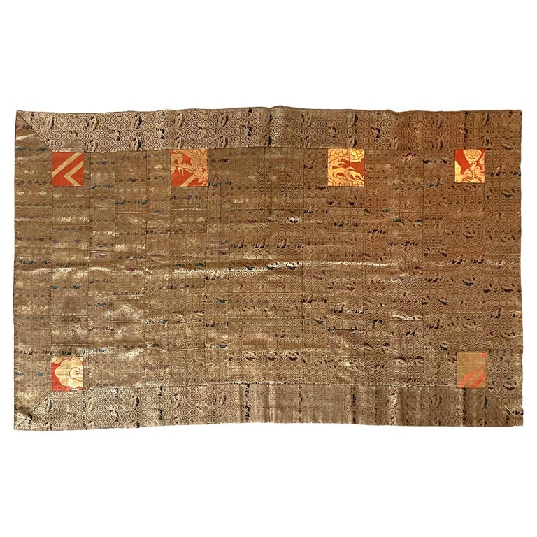 Antique Japanese Brocade Kesa Monk's Robe Meiji Period For Sale at 1stDibs
