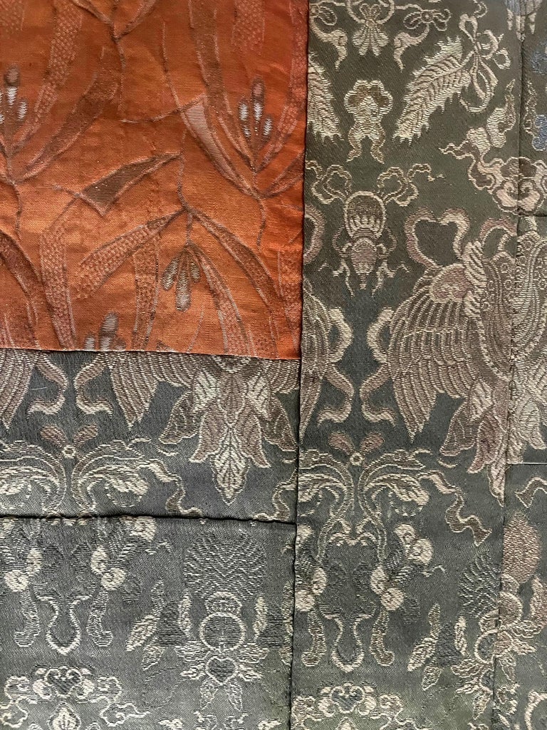 Antique Japanese Brocade Monk's Robe Kesa Meiji Period For Sale at 1stDibs